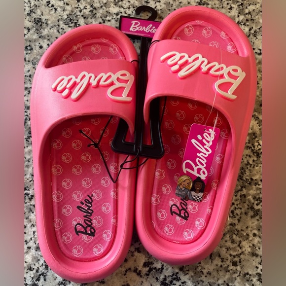 Barbie | Shoes | Barbie Pink Slides Size 4 | Poshmark